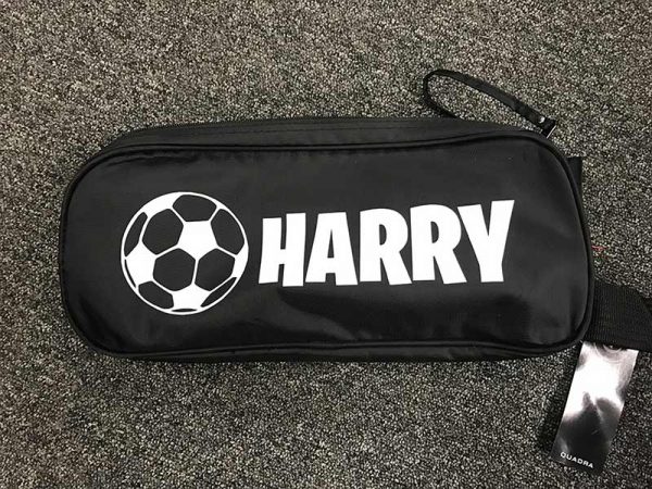 Personalised Football boot bags, Black, Named 4 You, Sudbury